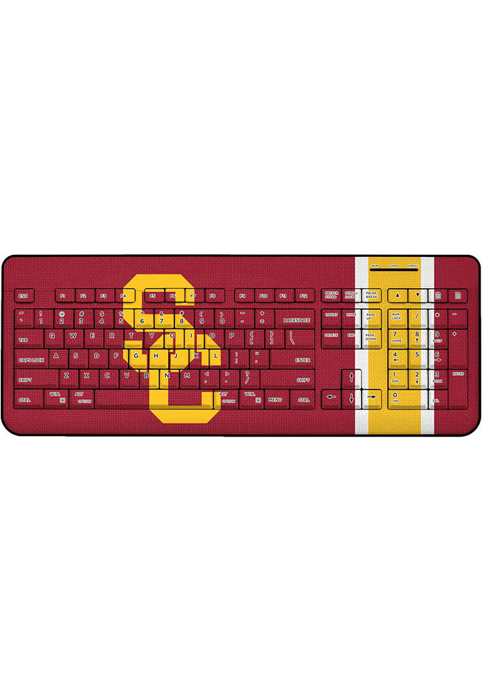 USC Trojans Red Stripe Wireless USB Keyboard - 9340069