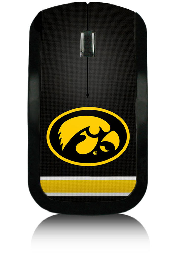 Iowa Hawkeyes BLACK Stripe Wireless Mouse Computer Accessory - 9340099