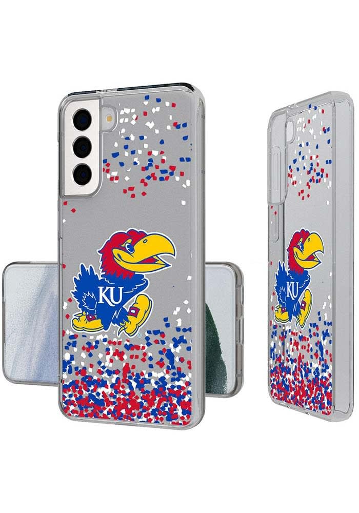 Kansas Jayhawks Galaxy Confetti Slim CLEAR Phone Cover - 93402126