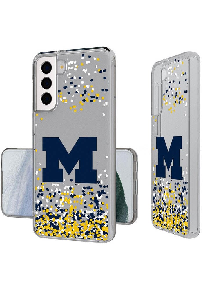Michigan Wolverines Galaxy Confetti Slim CLEAR Phone Cover - 93402182