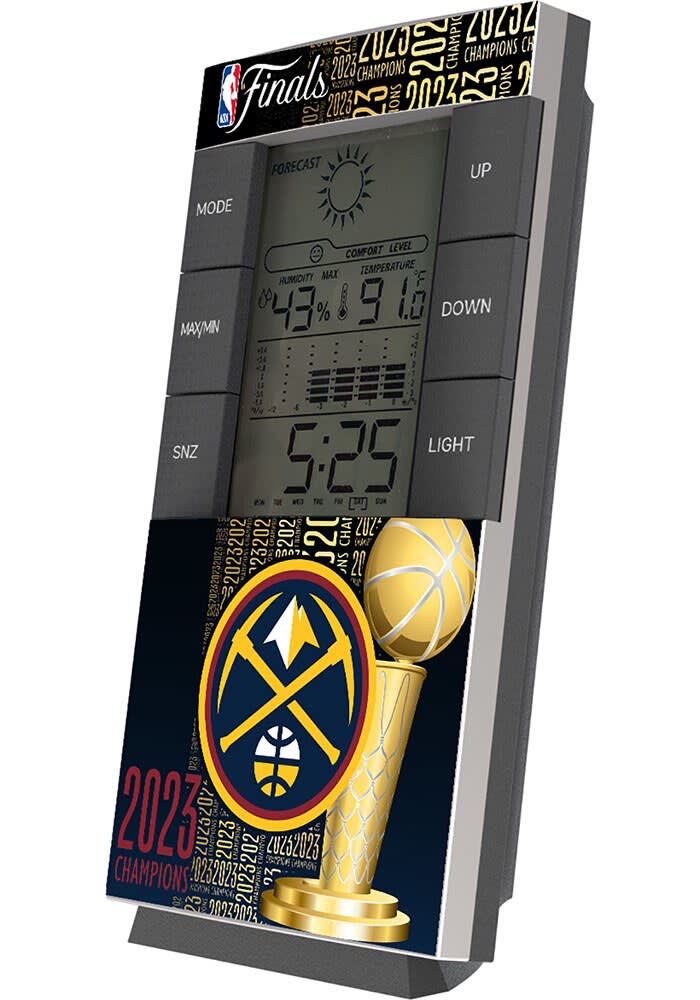 Denver Nuggets 2023 NBA Finals Champions Clock Desk Accessory - GRAY