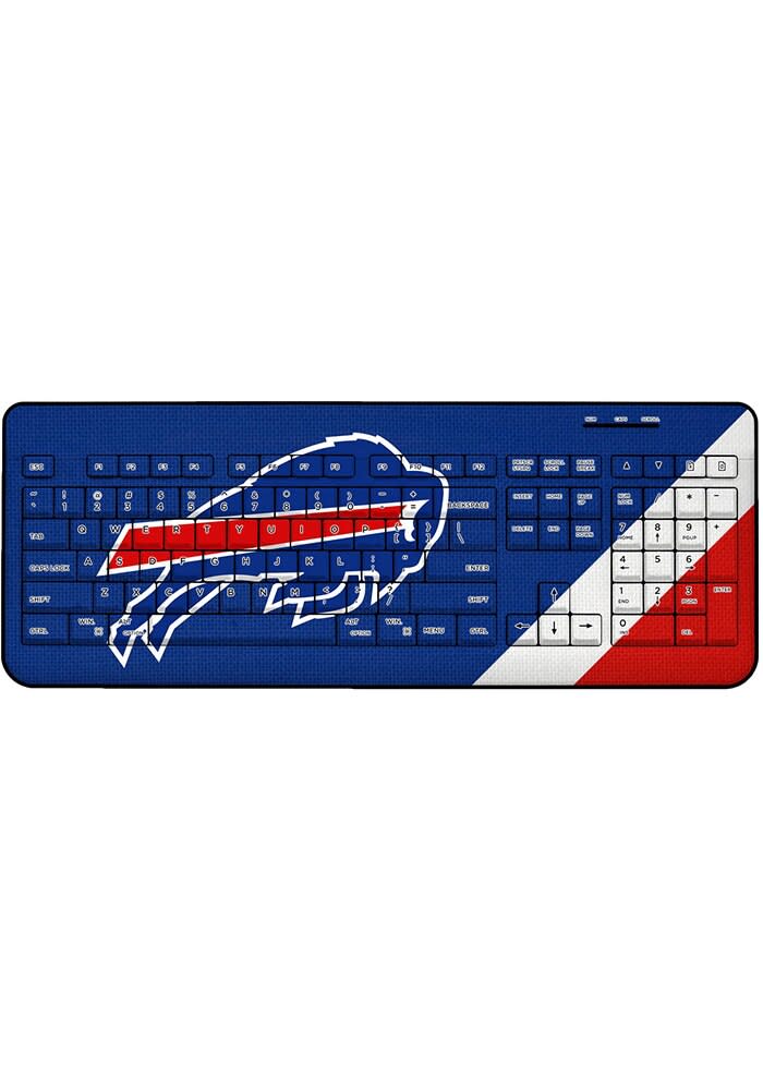 Buffalo Bills WHITE Stripe Wireless USB Keyboard - 9345518