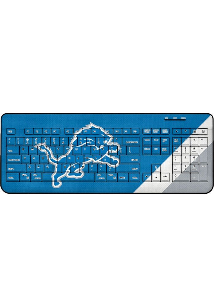 Detroit Lions BLUE Stripe Wireless USB Keyboard - 9345525
