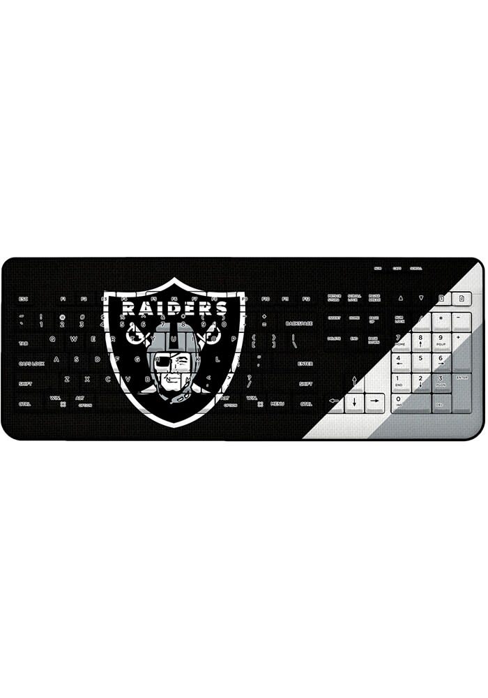 Las Vegas Raiders BLACK Stripe Wireless USB Keyboard - 9345533