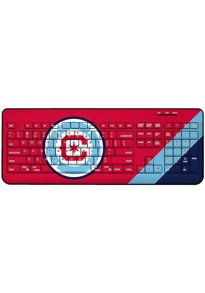 Chicago Fire BLUE Stripe Wireless USB Keyboard - 9347306