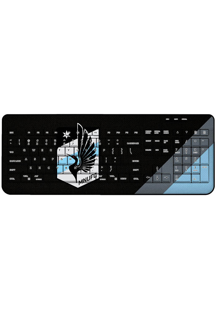 Minnesota United FC GRAY Stripe Wireless USB Keyboard - 9347317