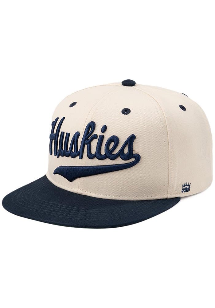 UConn Huskies Homefield IVORY Script Snapback Hat - 93622149