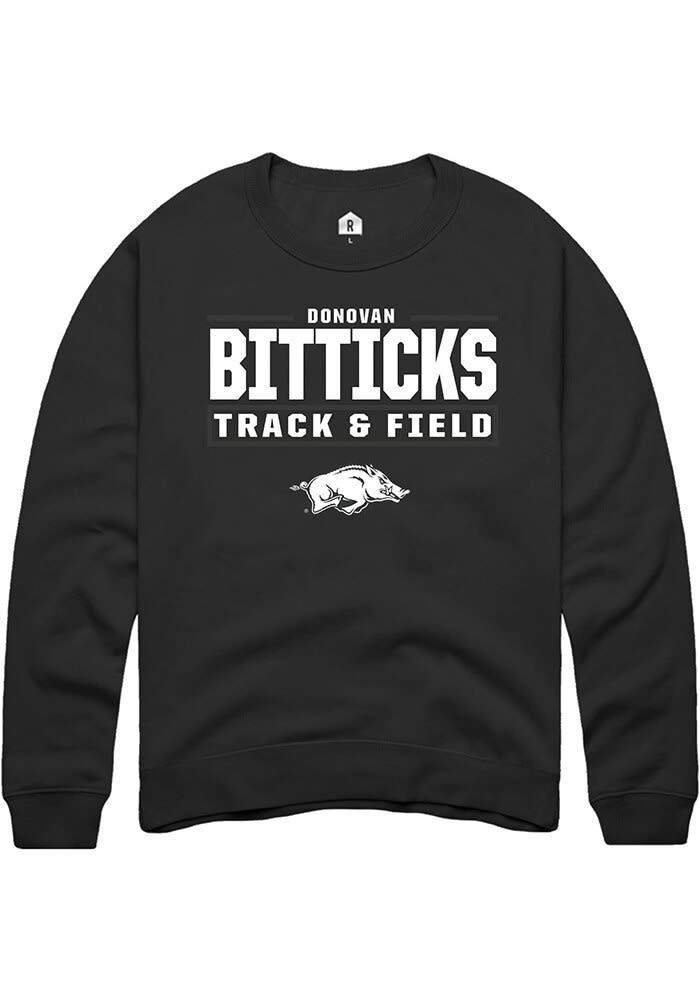 Donovan Bitticks Arkansas Razorbacks Mens BLACK NIL Stacked Box Player ...