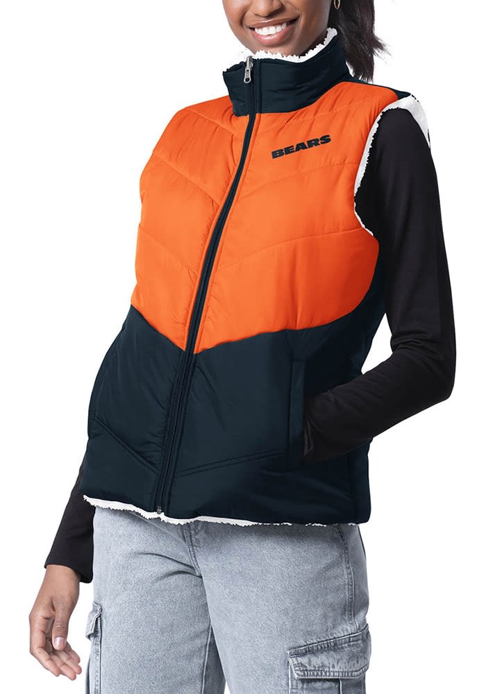 Chicago Bears Womens NAVY Chicago Bears Revenge Match Vest - 94300032