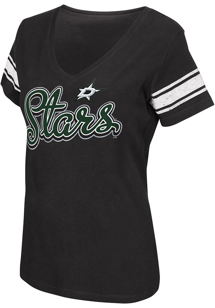 Dallas Stars Womens BLACK First Pick T-Shirt - 9432258