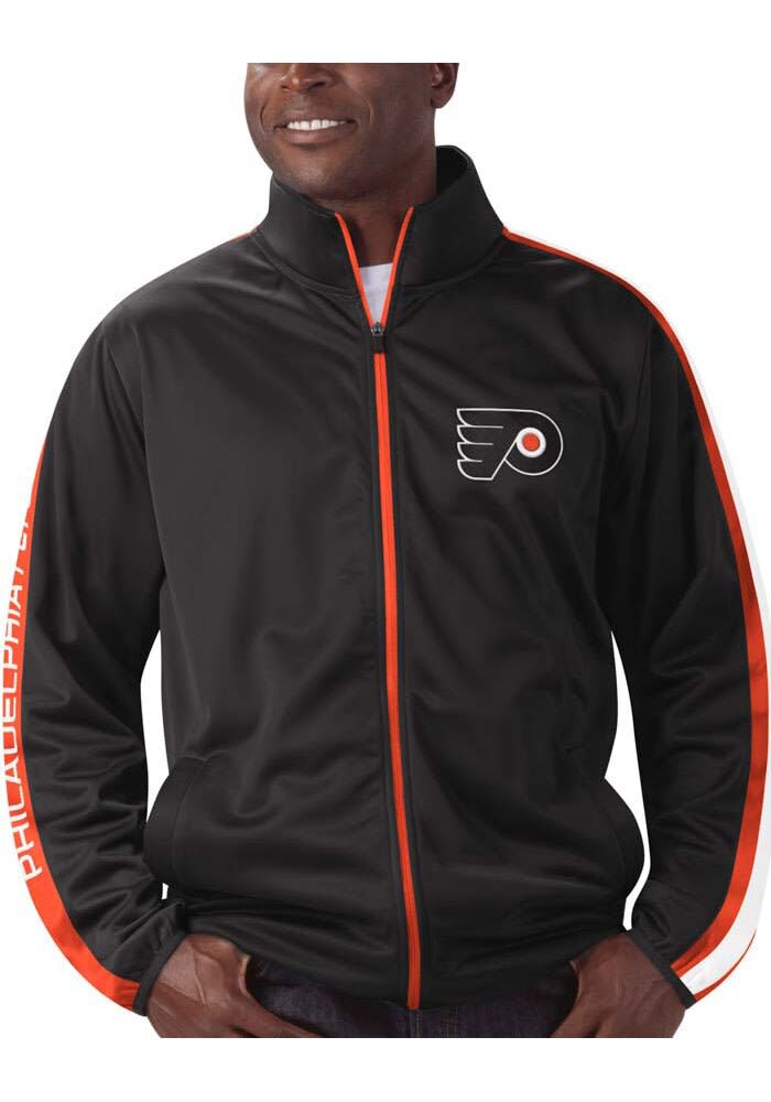 Philadelphia Flyers Mens Playmaker Track Jacket Track Jacket - BLACK