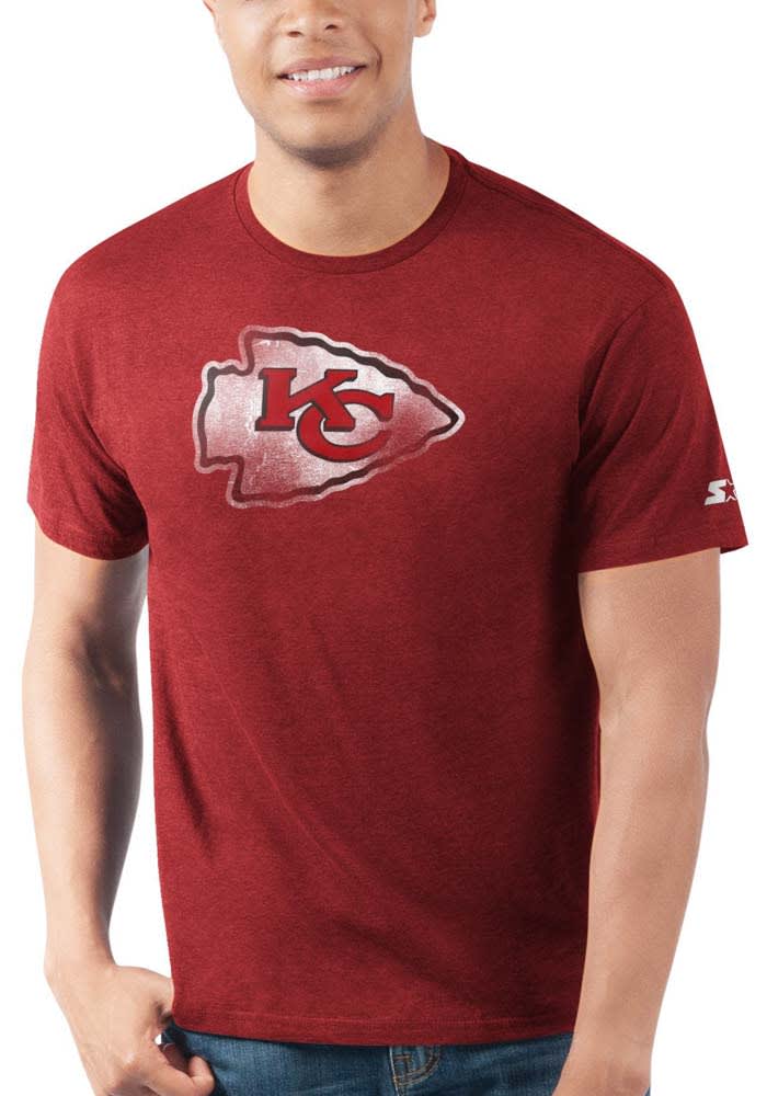 Starter Kansas City Chiefs RED PRIME TIME TEAM LOGO Short Sleeve T ...