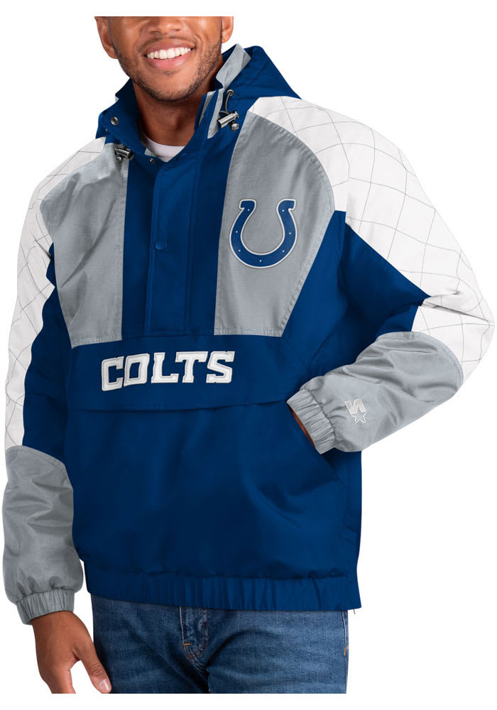 Starter Indianapolis Colts Mens Body Check BLUE Pullover Jackets - 9434293