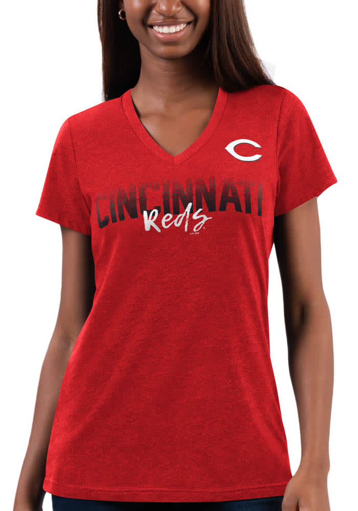 Cincinnati Reds Womens Red Snap T-Shirt - 9434777
