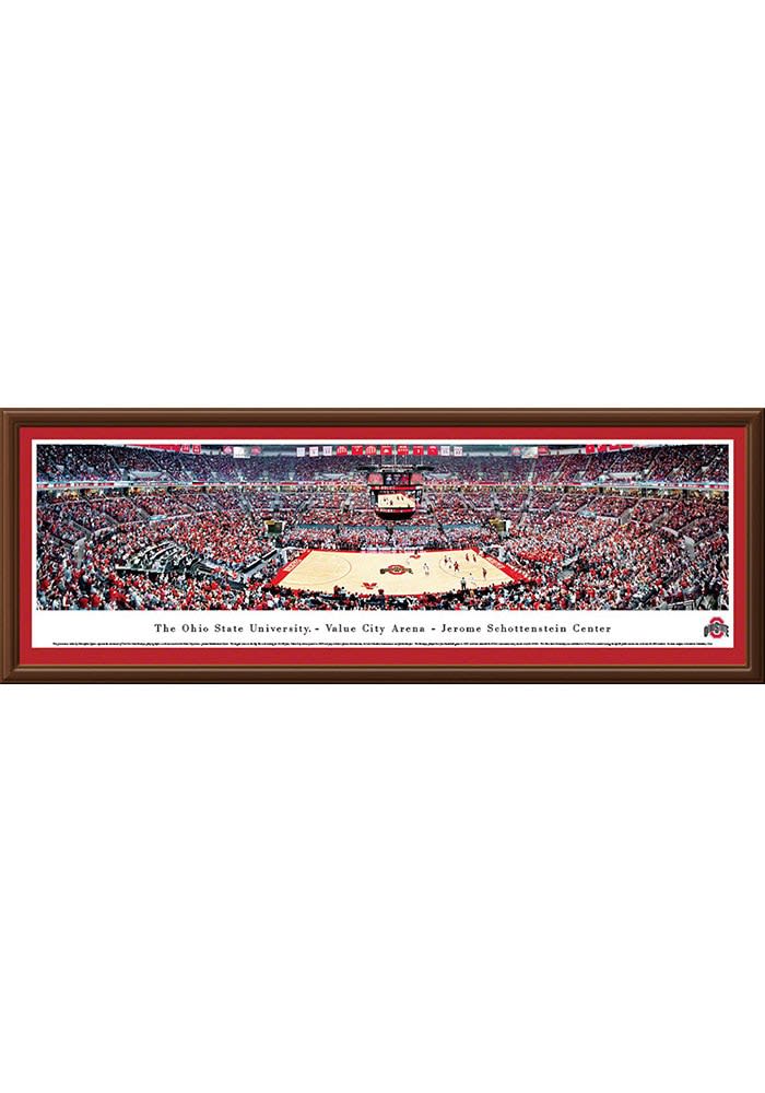 Ohio State Buckeyes Red basketball select Framed Posters - 9434926