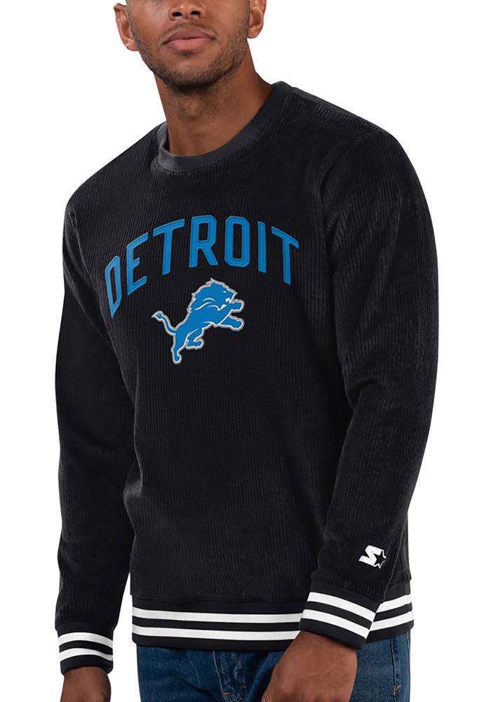 Starter Detroit Lions Intermission Long Sleeve Fashion Sweatshirt - Black