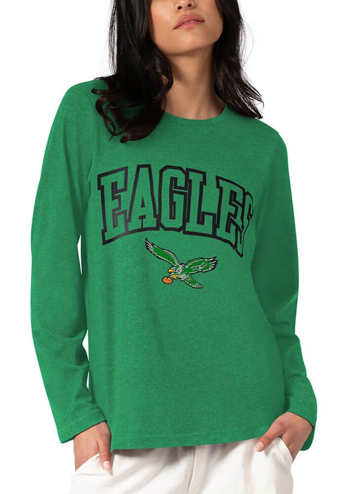 Philadelphia Eagles KELLYGREEN Heather Long Sleeve LS Tee - 9435830
