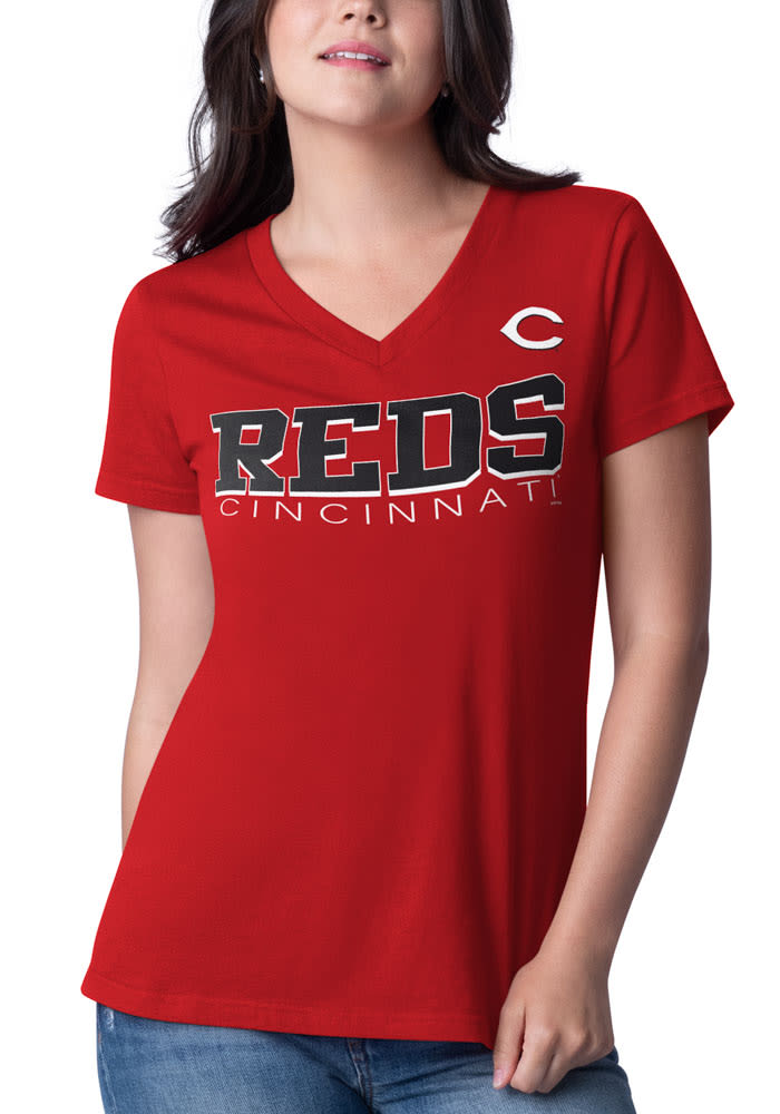 Cincinnati Reds Womens Red Strategy T-Shirt - 9437654