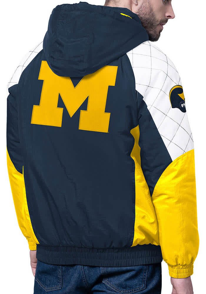 Starter Michigan Wolverines Mens BLUE All Time Pro Full Heavyweight ...