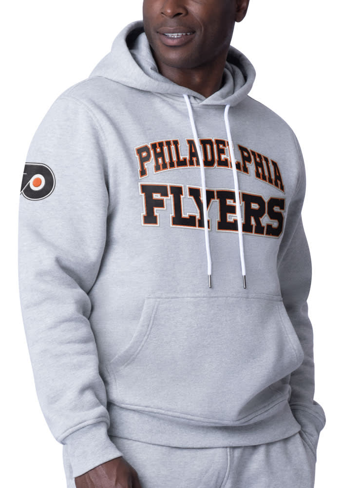 Starter Philadelphia Flyers Mens GREY Huddle Long Sleeve Fashion Hood ...