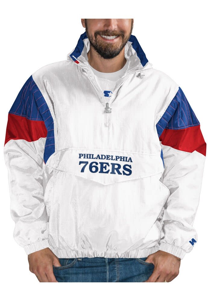 Starter Philadelphia 76ers Mens Thursday Night WHITE Pullover