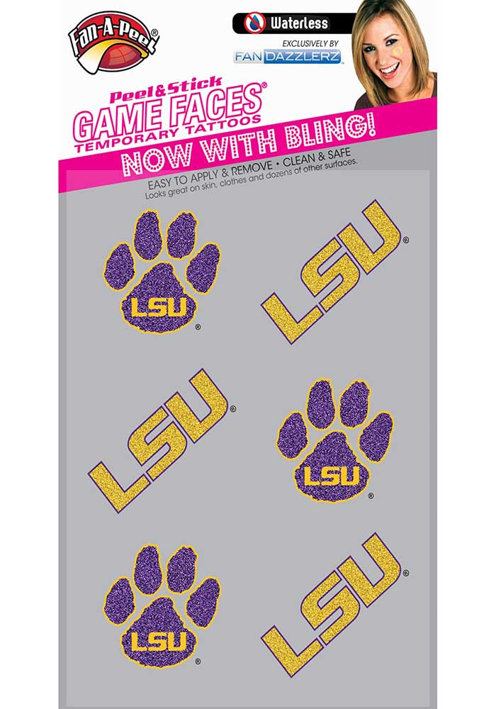 LSU Tigers PURPLE 6pk Fandazzler Tattoo - 94587339