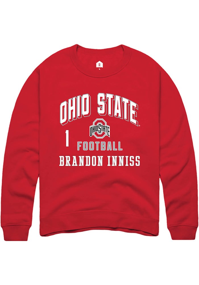 Brandon Inniss Ohio State Buckeyes Mens SCARLET NIL Arch Logo Player ...