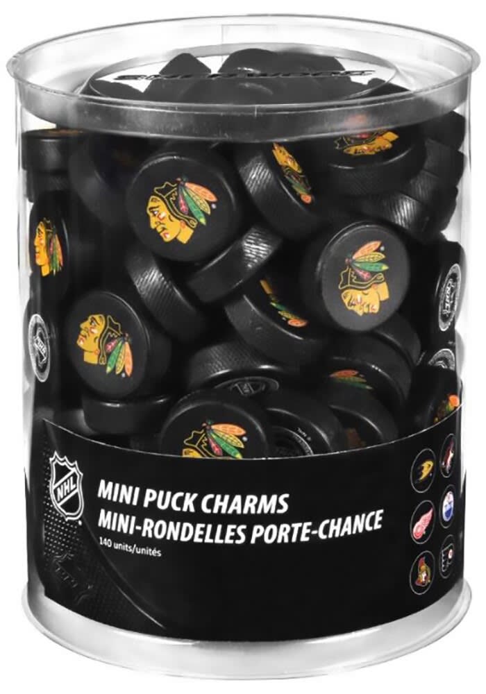 Chicago Blackhawks BLACK One Unit Mini Hockey Puck - 9660092