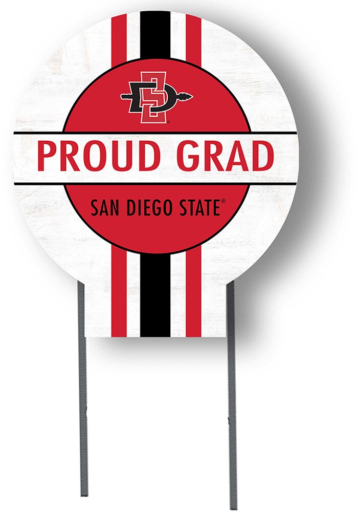San Diego State Aztecs White 20x20 Circle Yard Sign with Stakes Proud ...