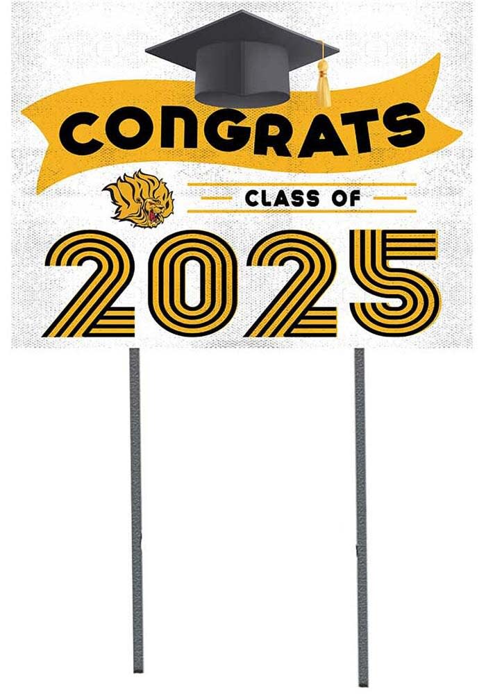 Arkansas Pine Bluff Golden Lions White 18x24 Yard Sign with Stakes ...