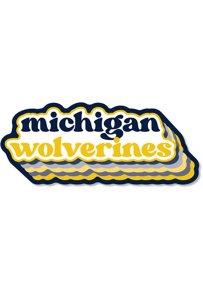 Michigan Wolverines Souvenir | Michigan Wolverines Stickers BLUE 3.5in ...