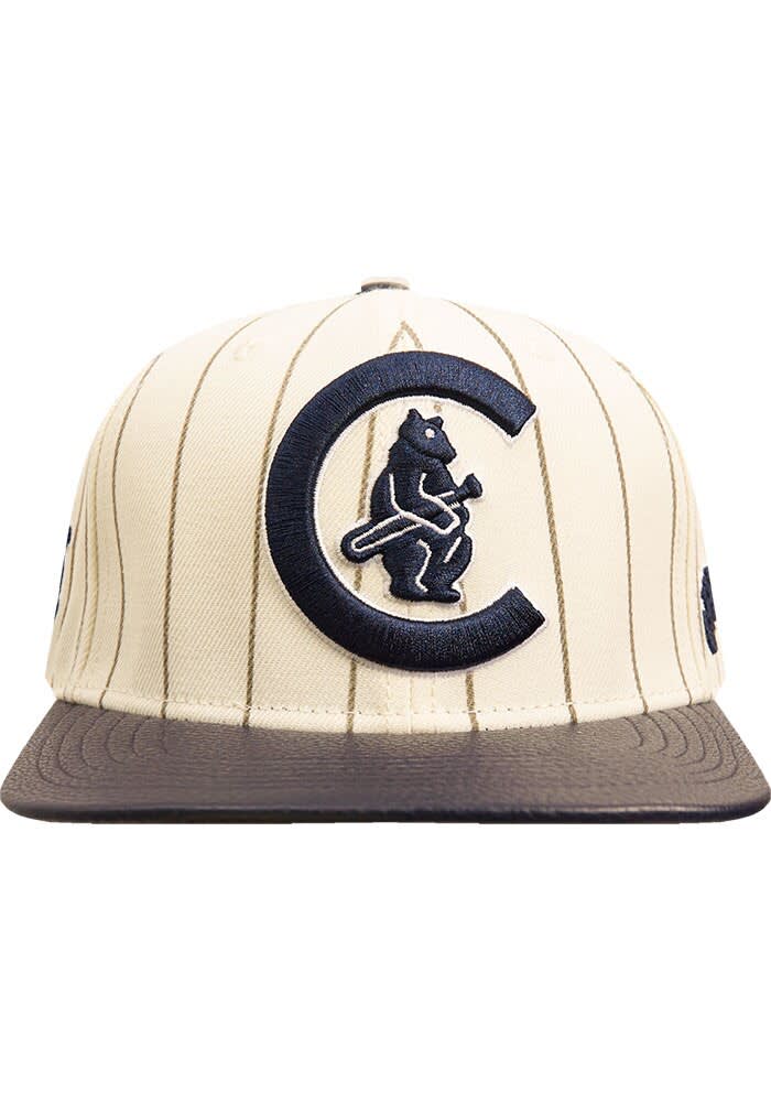 Chicago Cubs Pro Standard IVORY Pinstripe Retro Classic Logo Side Patch ...