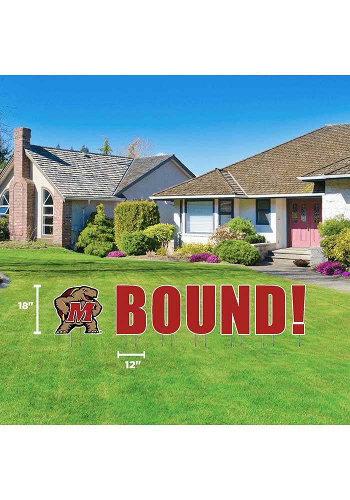 Maryland Terrapins Red Large Bound Yard Sign - 985856874