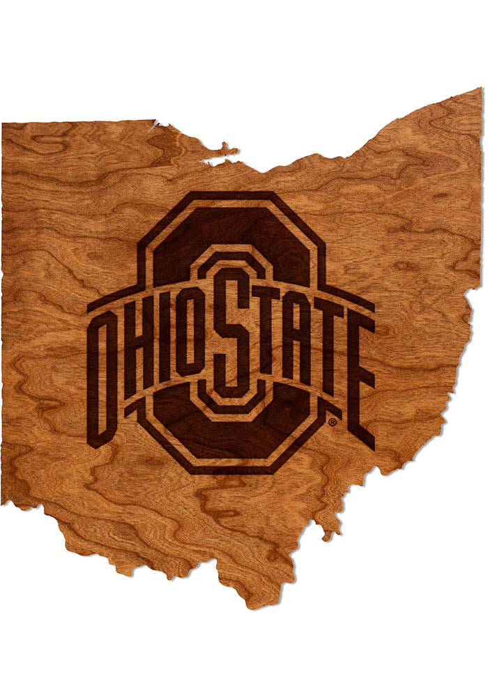 Ohio State Buckeyes Cherry Sign BROWN
