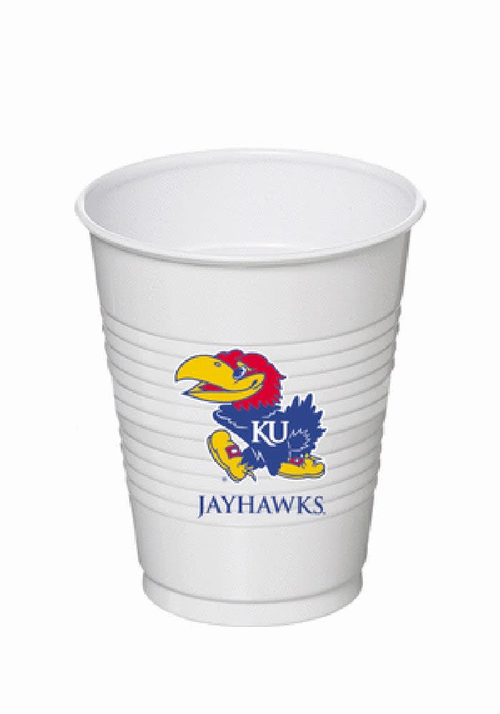 Kansas Jayhawks White 8 Pack Disposable Cups - 98760038