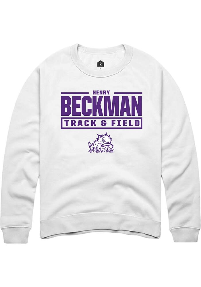 Henry Beckman TCU Horned Frogs Mens White NIL Stacked Box Player Crew ...