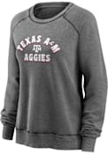 Texas A&M Aggies Womens Maroon Corded Long Sleeve Crew Sweatshirt